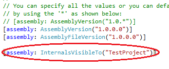 How to access internal class of one assembly to other assembly. | Code Wala